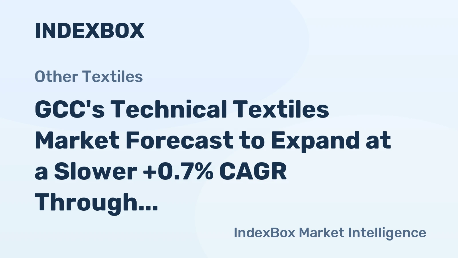 GCC's Technical Textiles Market Forecast to Expand at a Slower +0.7% CAGR Through 2035