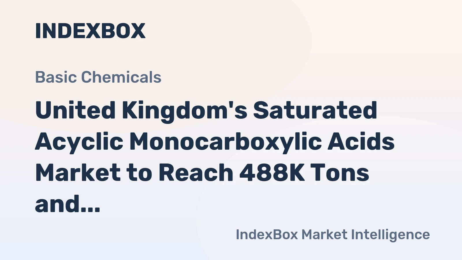 United Kingdom's Saturated Acyclic Monocarboxylic Acids Market to Reach 488K Tons and $802M by 2035