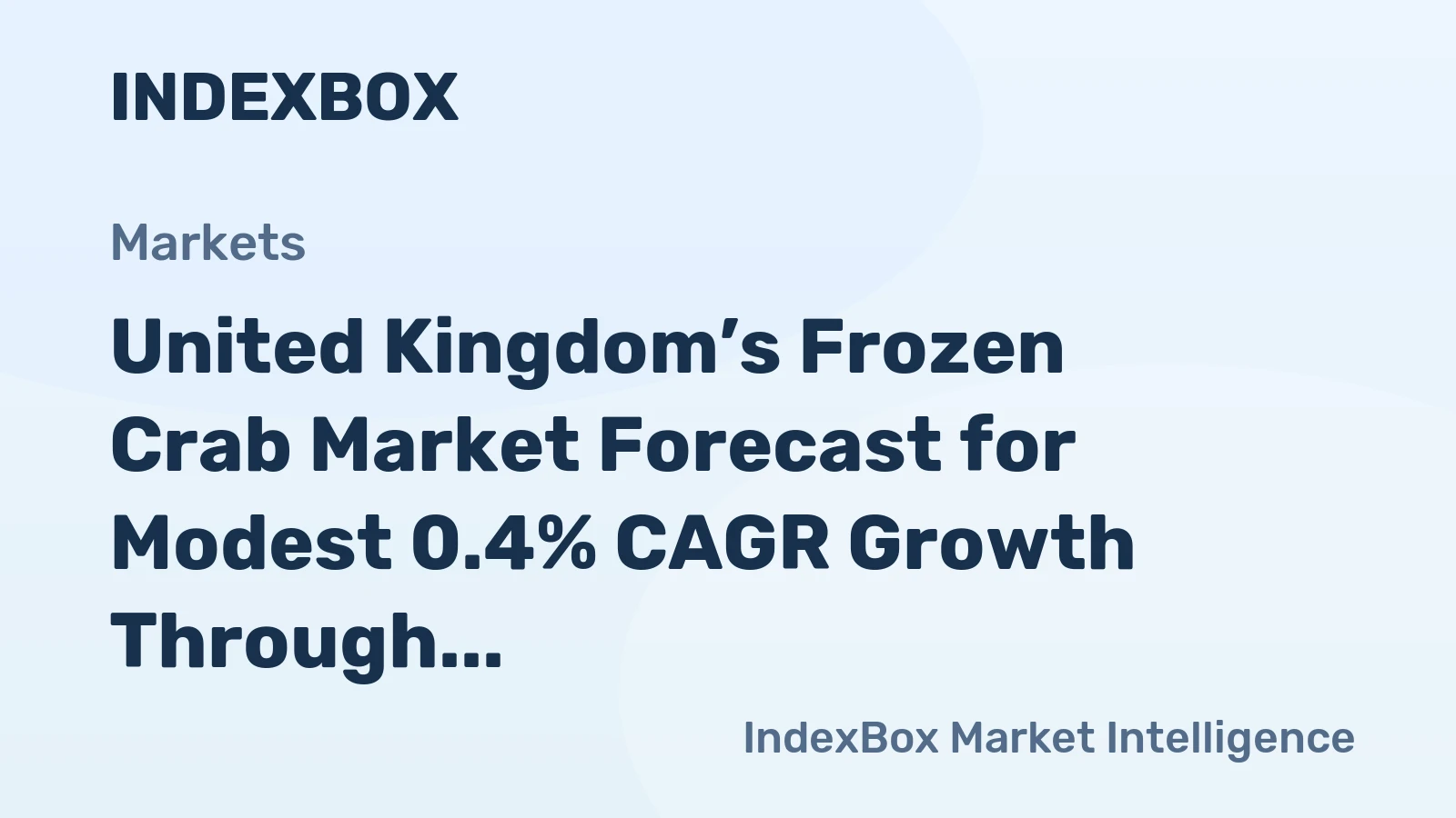 United Kingdom’s Frozen Crab Market Forecast for Modest 0.4% CAGR Growth Through 2035