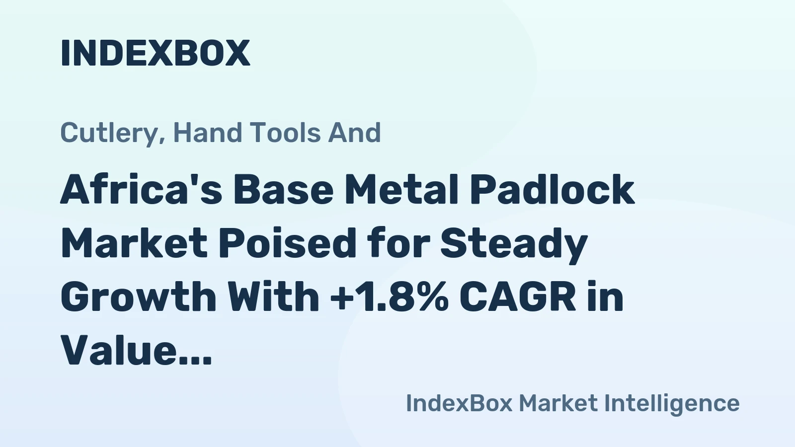 Africa's Base Metal Padlock Market Poised for Steady Growth With +1.8% CAGR in Value Through 2035