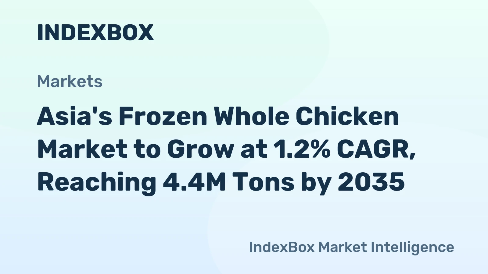 Asia's Frozen Whole Chicken Market to Grow at 1.2% CAGR, Reaching 4.4M Tons by 2035