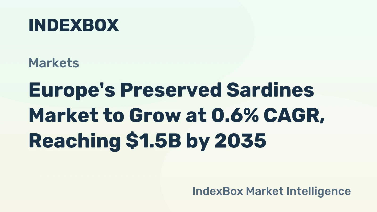 Europe's Preserved Sardines Market to Grow at 0.6% CAGR, Reaching $1.5B by 2035