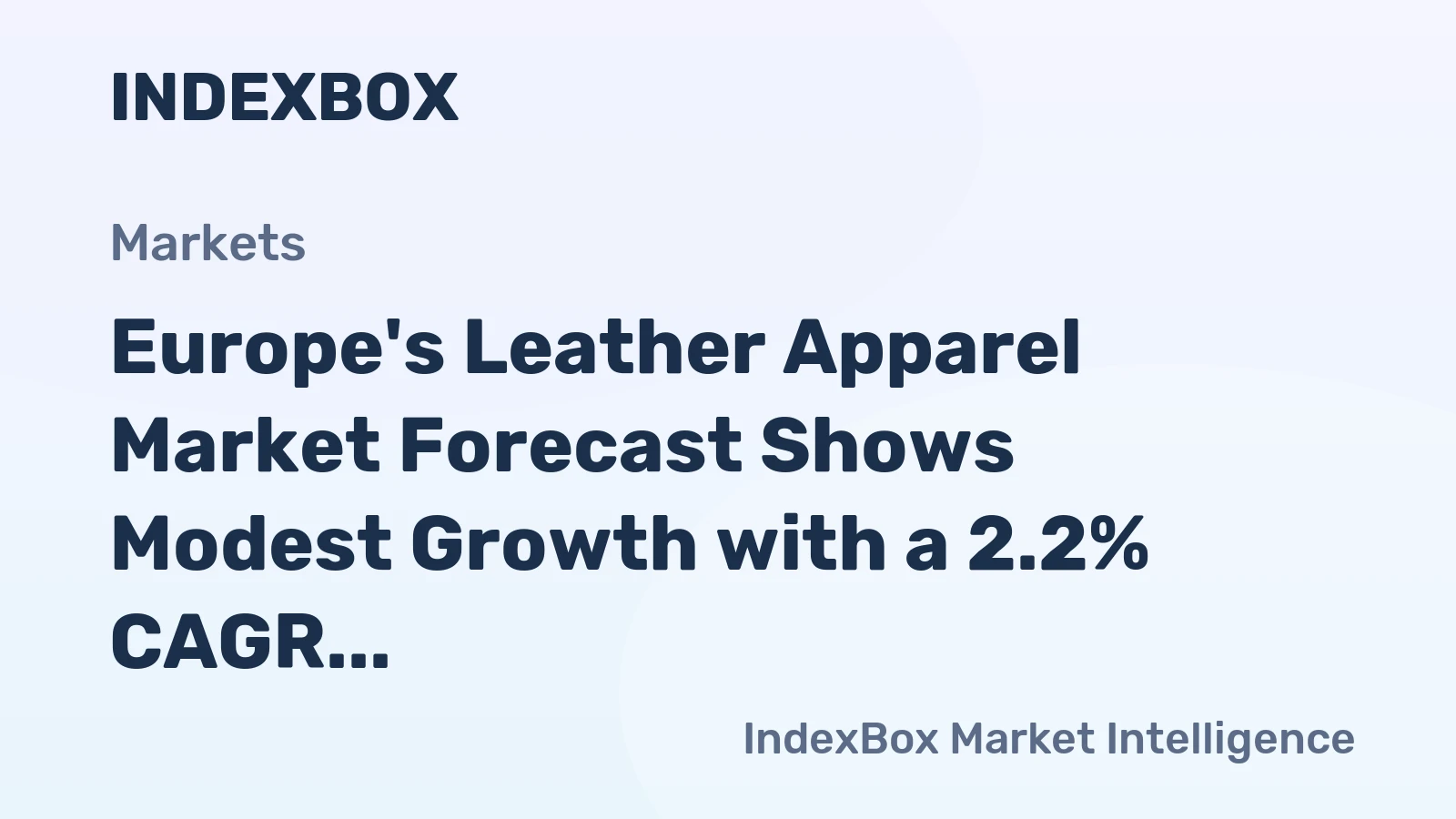 Europe's Leather Apparel Market Forecast Shows Modest Growth with a 2.2% CAGR in Value
