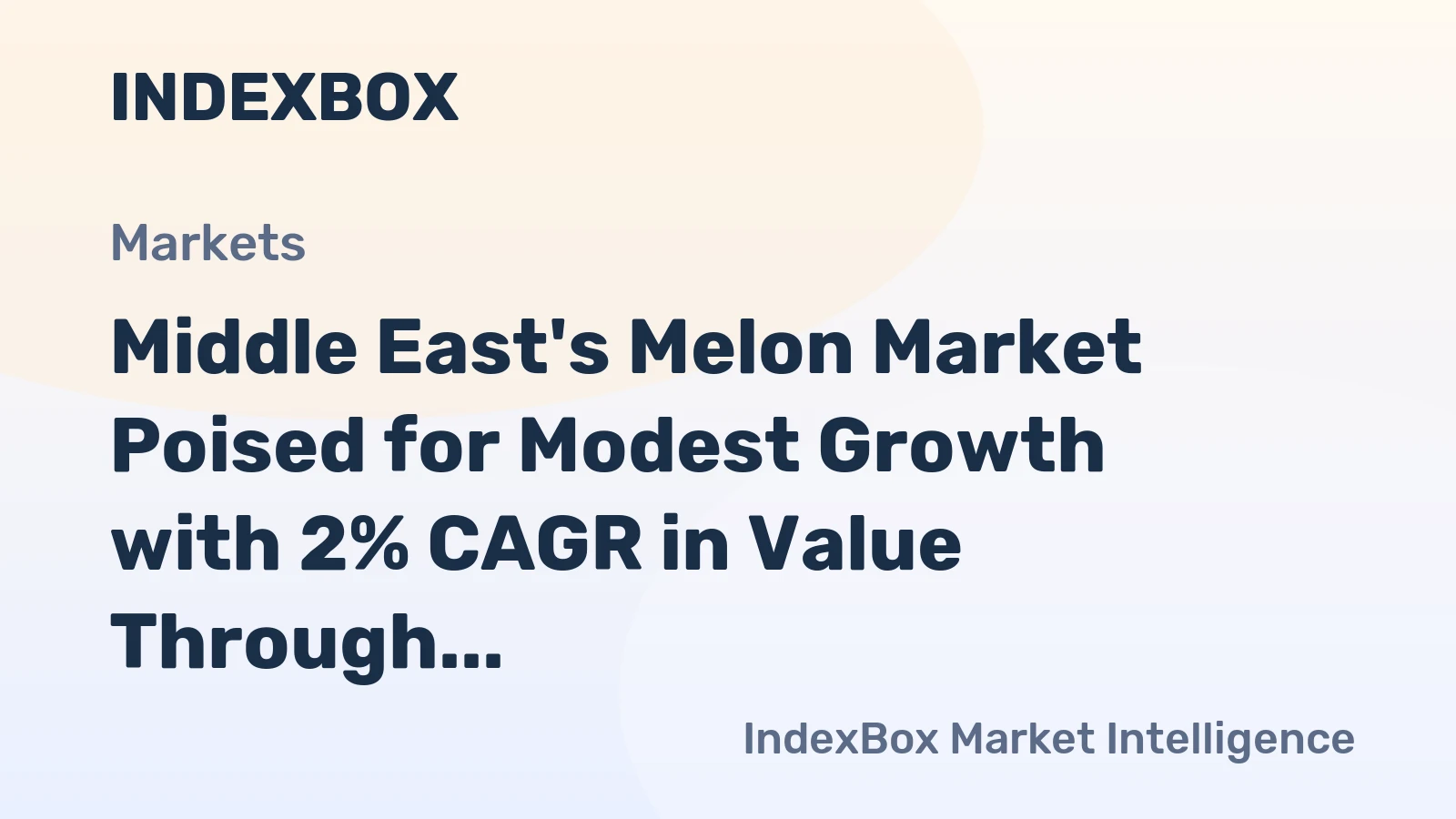Middle East's Melon Market Poised for Modest Growth with 2% CAGR in Value Through 2035