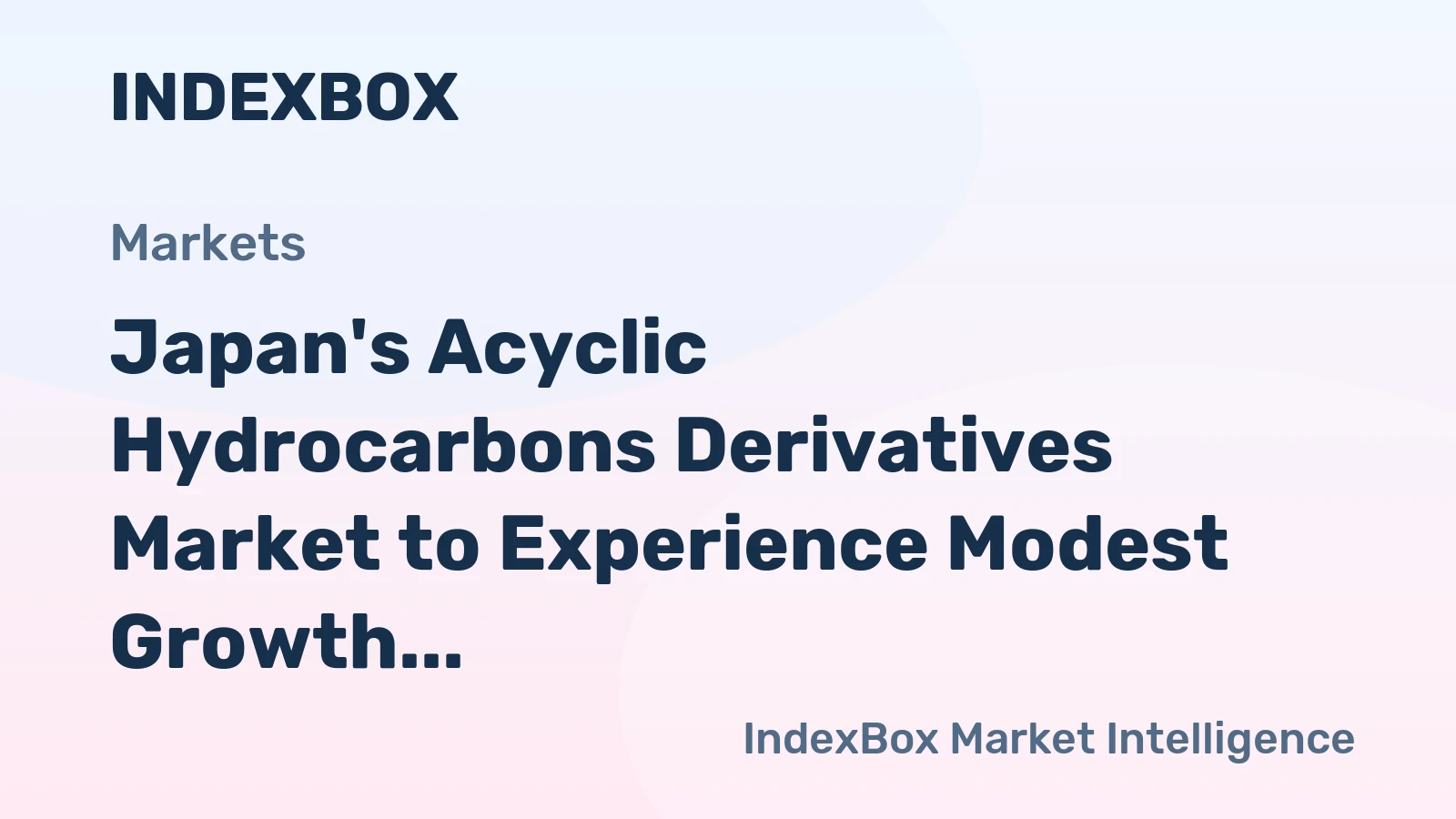 Japan's Acyclic Hydrocarbons Derivatives Market to Experience Modest Growth with +0.9% CAGR