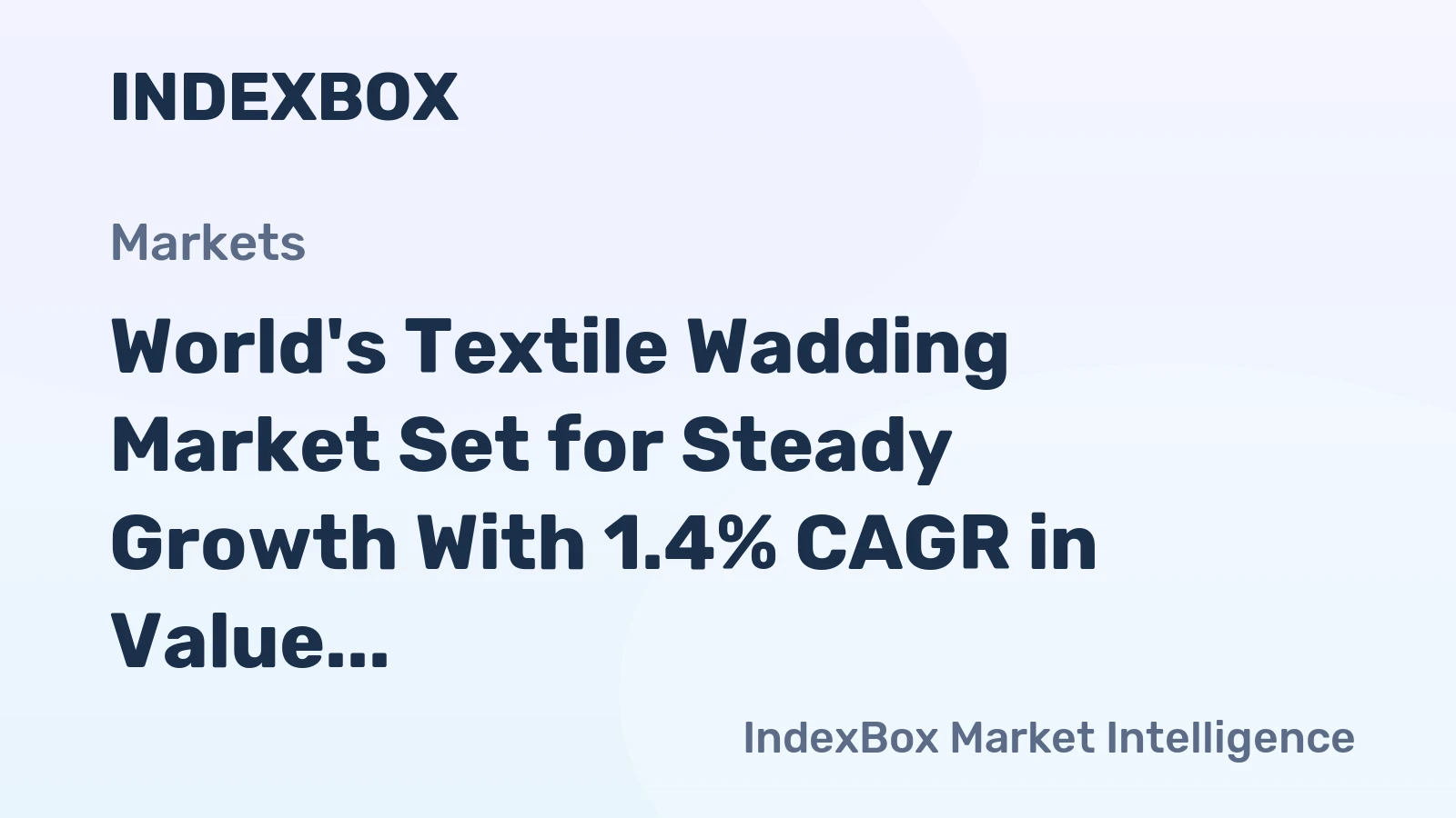 World's Textile Wadding Market Set for Steady Growth With 1.4% CAGR in Value Through 2035