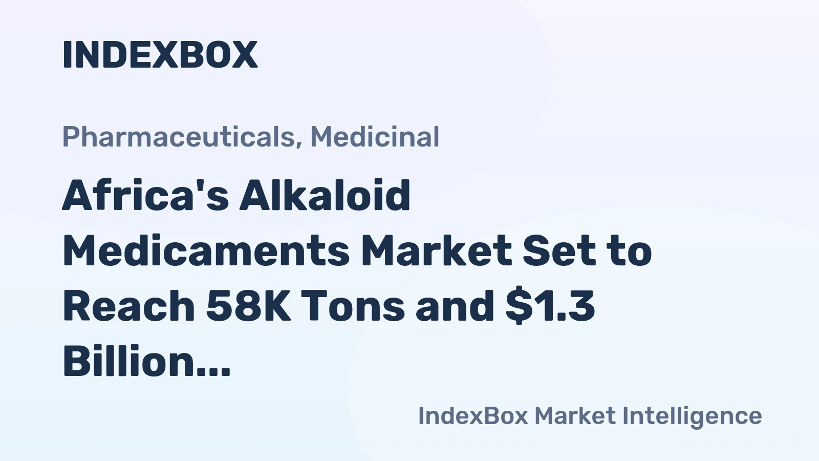 Africa's Alkaloid Medicaments Market Set to Reach 58K Tons and $1.3 Billion by 2035