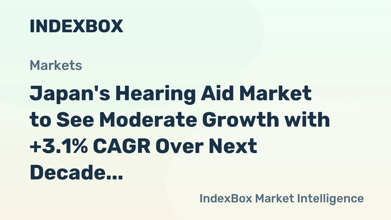 Japan's Hearing Aid Market to See Moderate Growth with +3.1% CAGR Over Next Decade