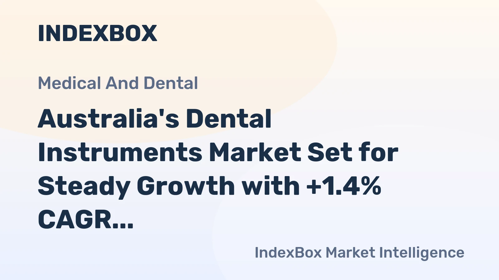 Australia's Dental Instruments Market Set for Steady Growth with +1.4% CAGR Through 2035