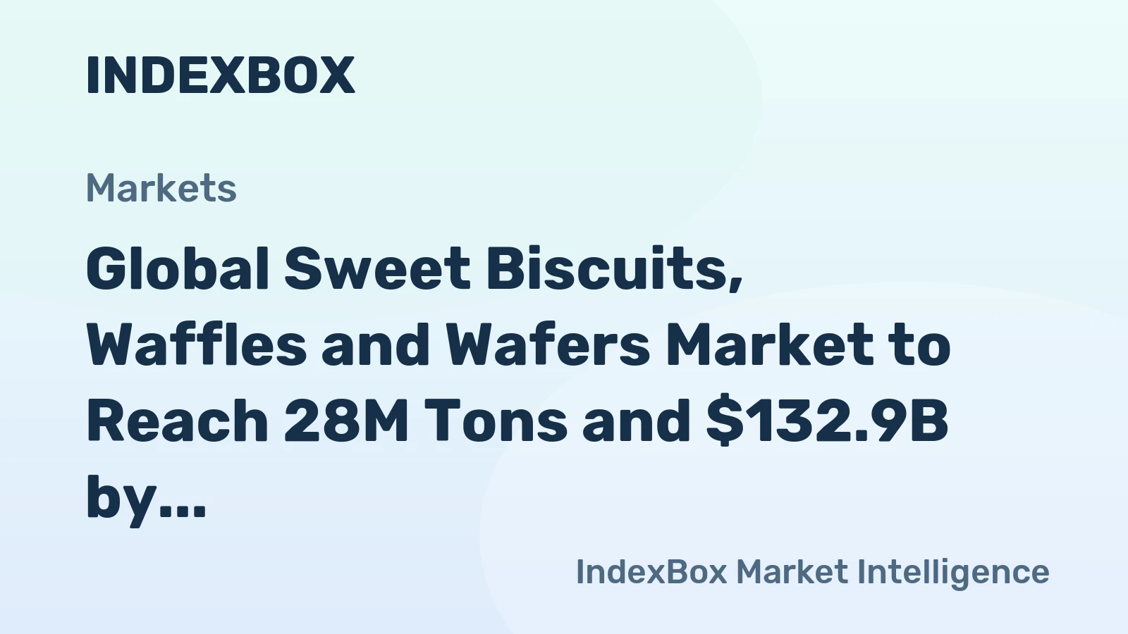 Global Sweet Biscuits, Waffles and Wafers Market to Reach 28M Tons and $132.9B by 2035