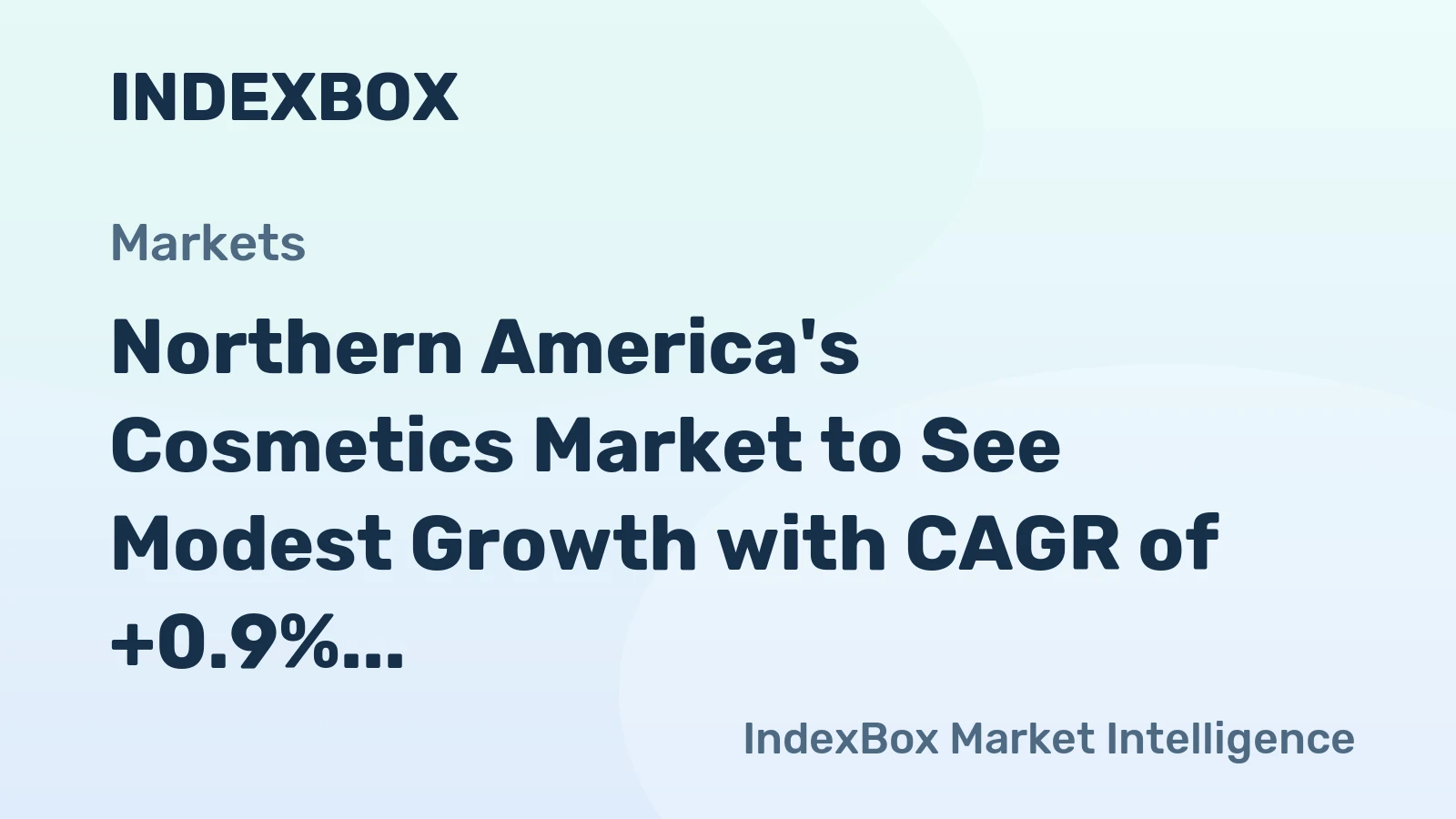 Northern America's Cosmetics Market to See Modest Growth with CAGR of +0.9%