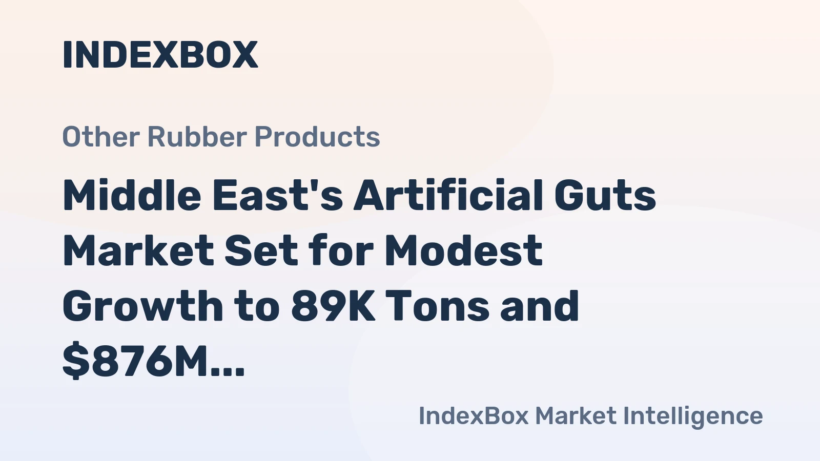 Middle East's Artificial Guts Market Set for Modest Growth to 89K Tons and $876M