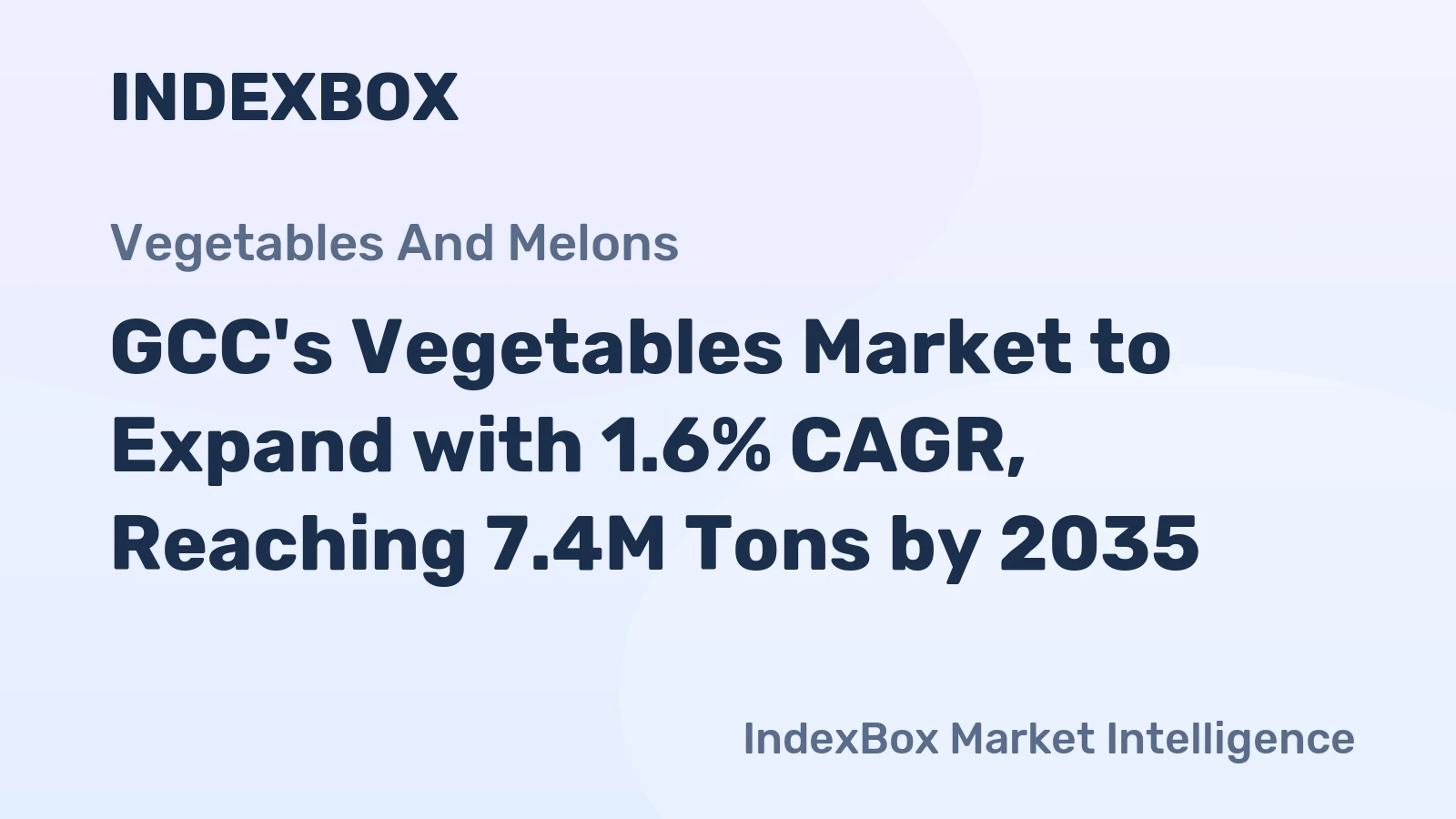GCC's Vegetables Market to Expand with 1.6% CAGR, Reaching 7.4M Tons by 2035