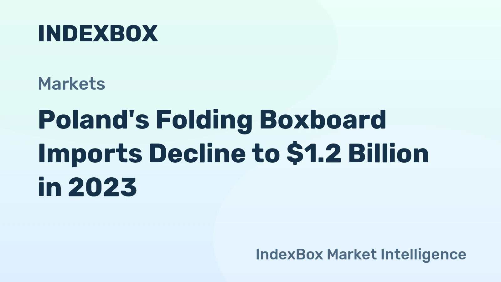 Poland's Folding Boxboard Imports Decline to $1.2 Billion in 2023