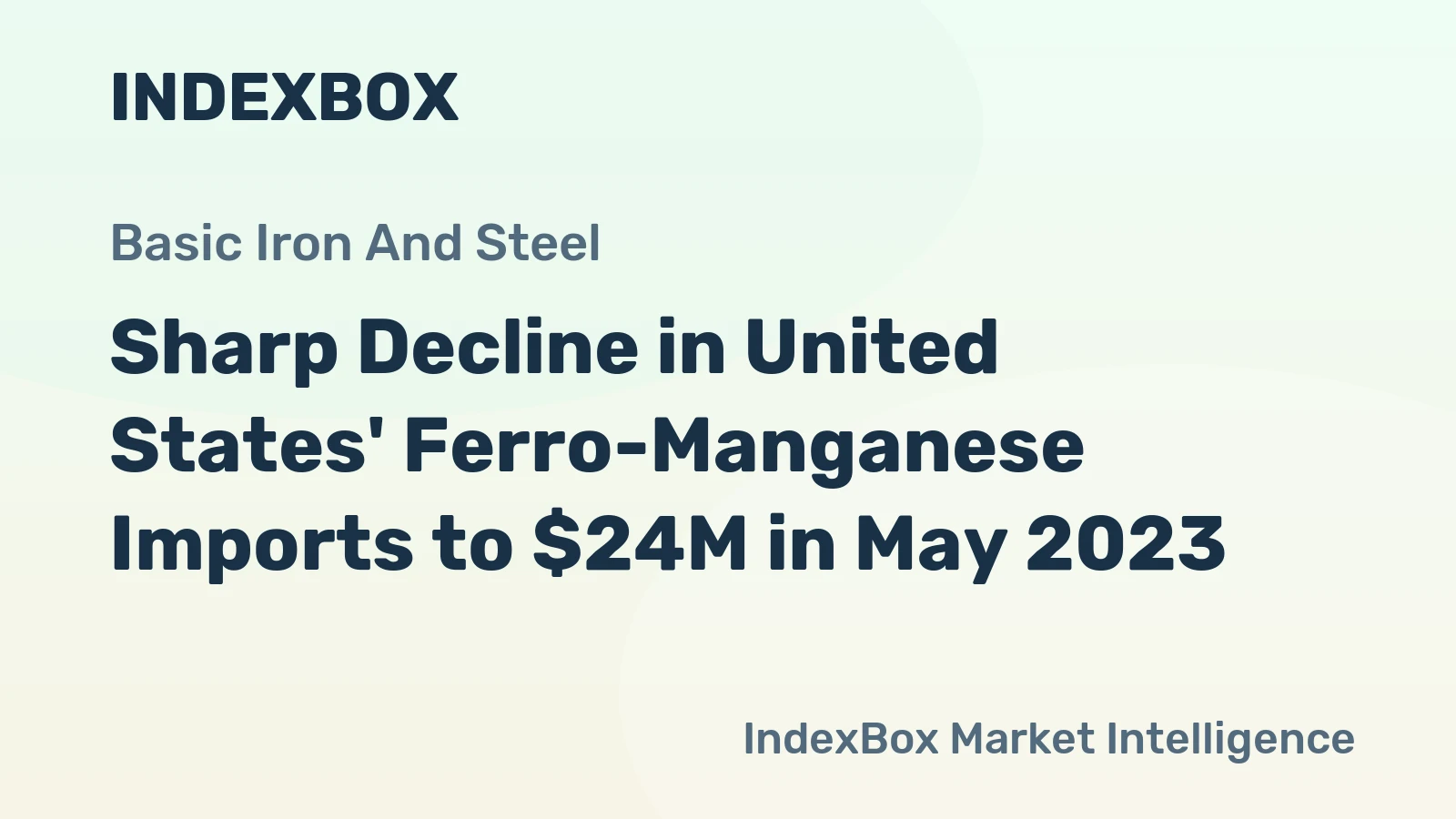 Sharp Decline in United States' Ferro-Manganese Imports to $24M in May 2023