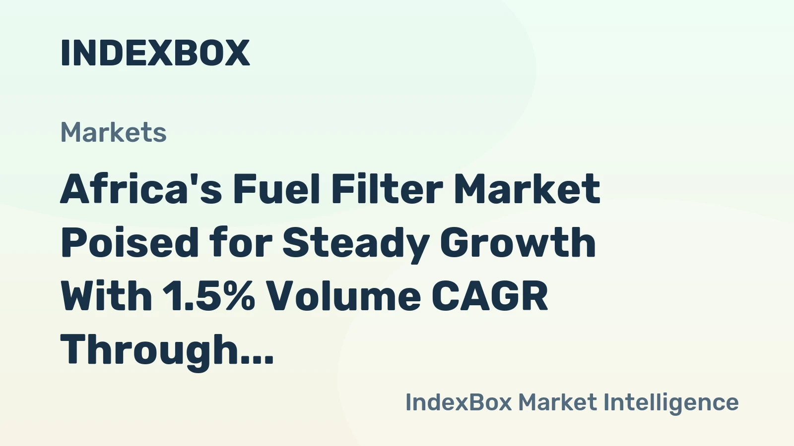 Africa's Fuel Filter Market Poised for Steady Growth With 1.5% Volume CAGR Through 2035