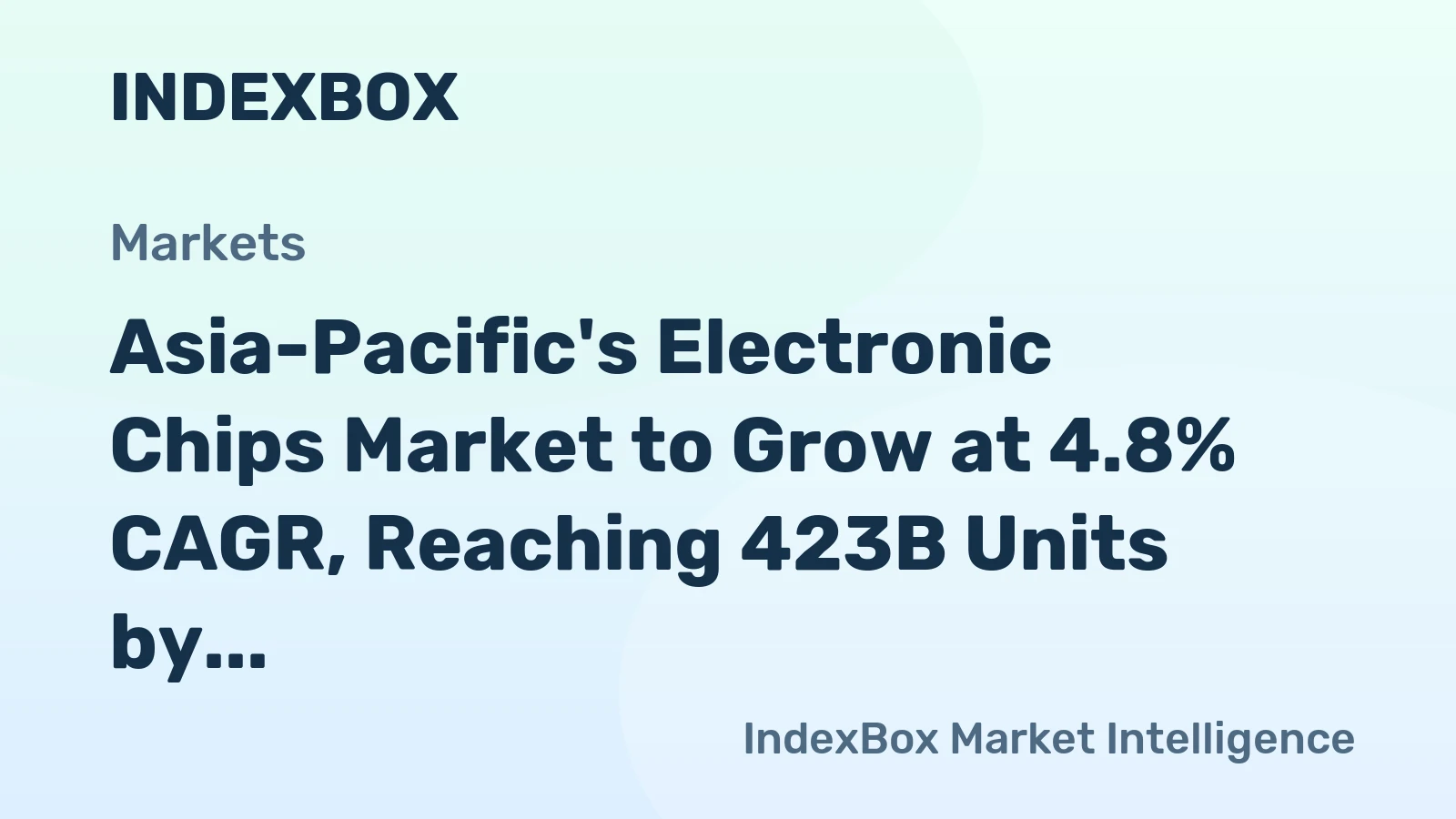 Asia-Pacific's Electronic Chips Market to Grow at 4.8% CAGR, Reaching 423B Units by 2035