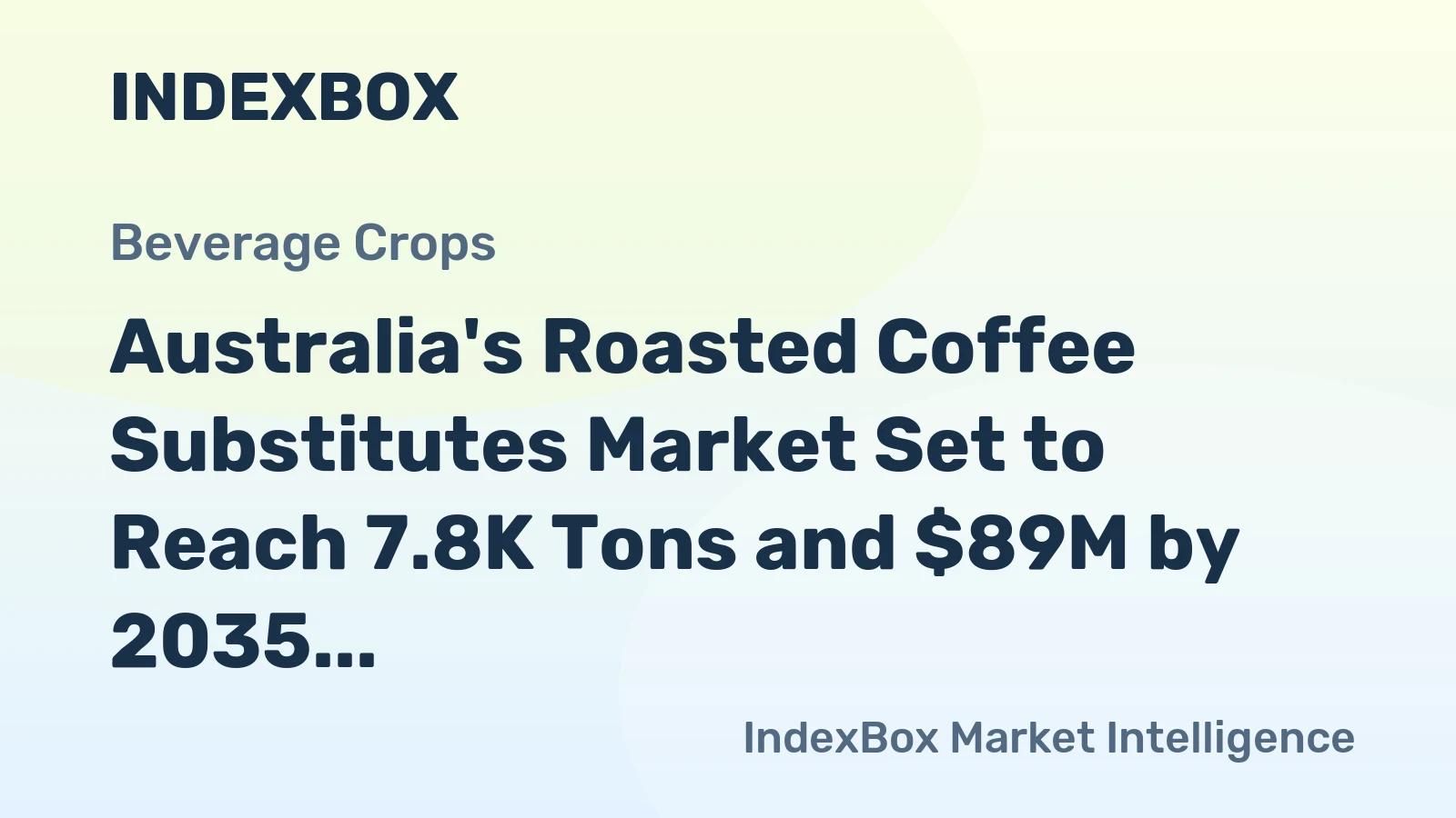 Australia's Roasted Coffee Substitutes Market Set to Reach 7.8K Tons and $89M by 2035