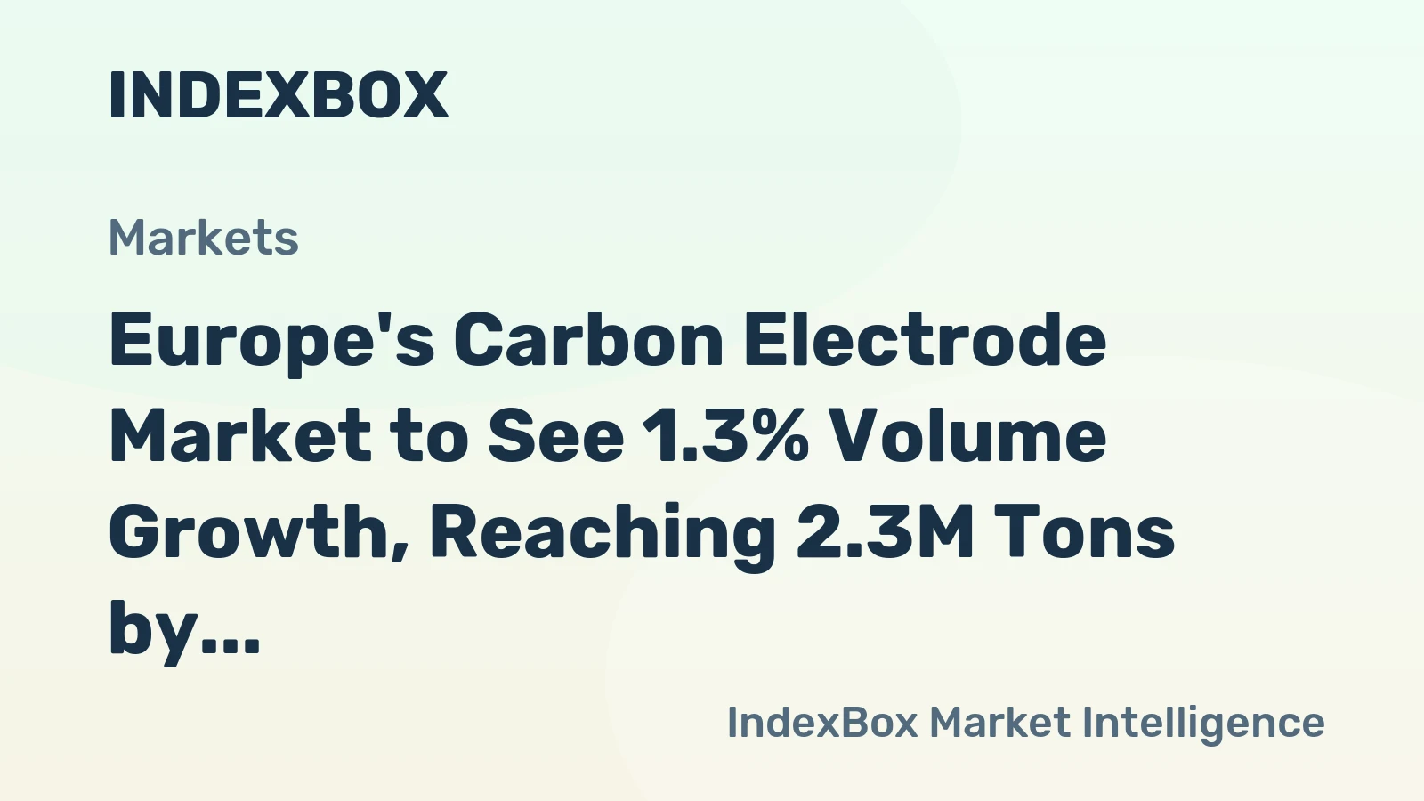Europe's Carbon Electrode Market to See 1.3% Volume Growth, Reaching 2.3M Tons by 2035, with 4.9% Value Growth to $4.7B