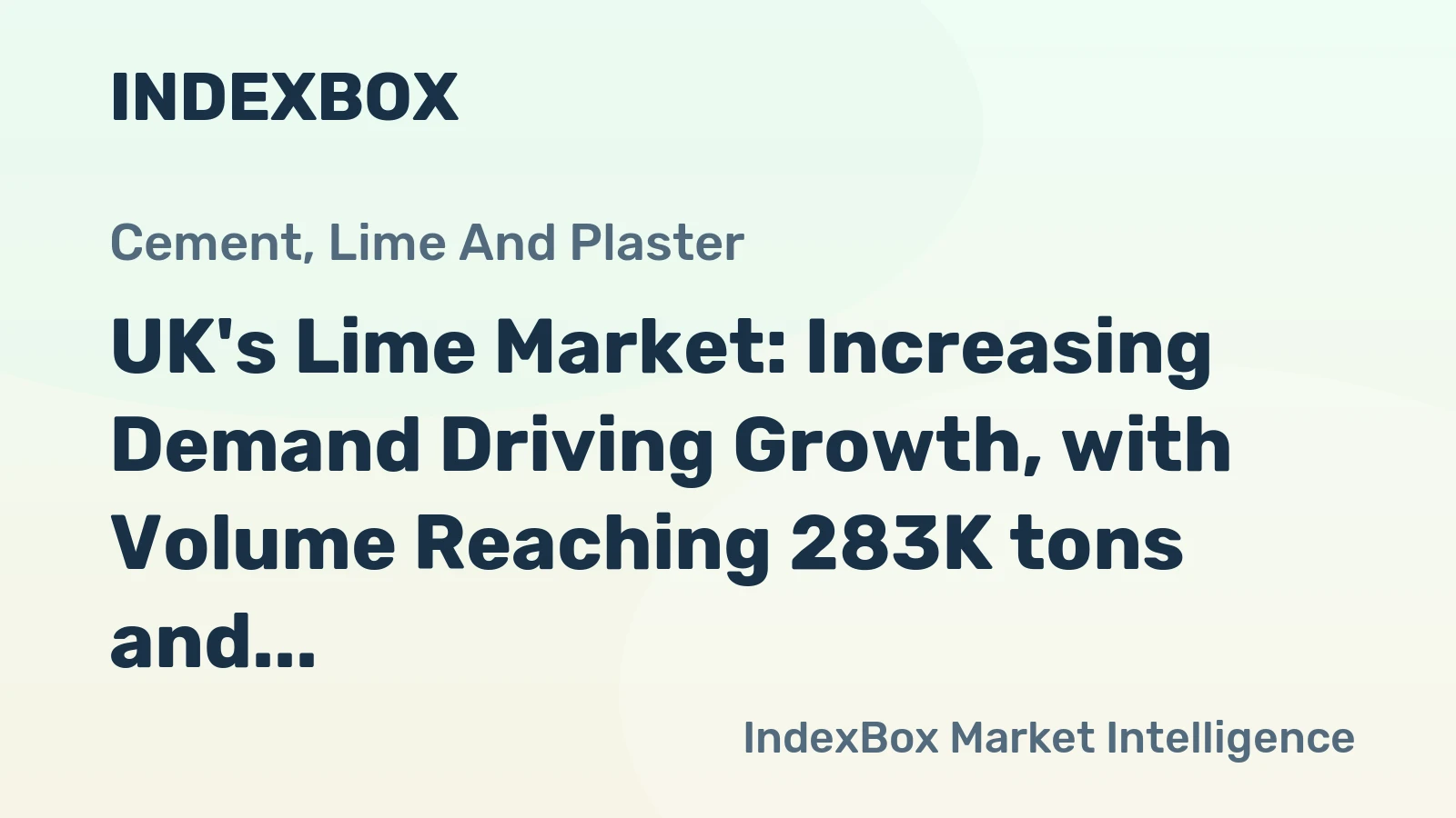 UK's Lime Market: Increasing Demand Driving Growth, with Volume Reaching 283K tons and Value Reaching $54M by 2035