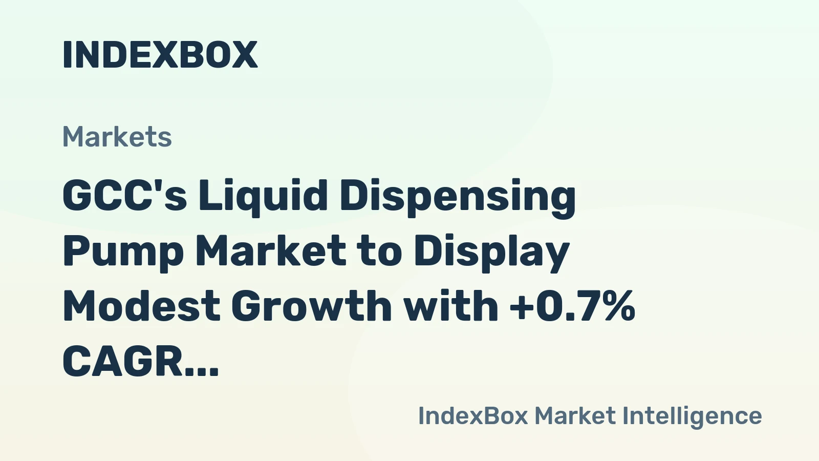 GCC's Liquid Dispensing Pump Market to Display Modest Growth with +0.7% CAGR Through 2035