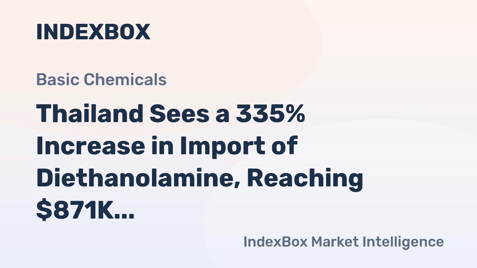 Thailand Sees a 335% Increase in Import of Diethanolamine, Reaching $871K in January 2024