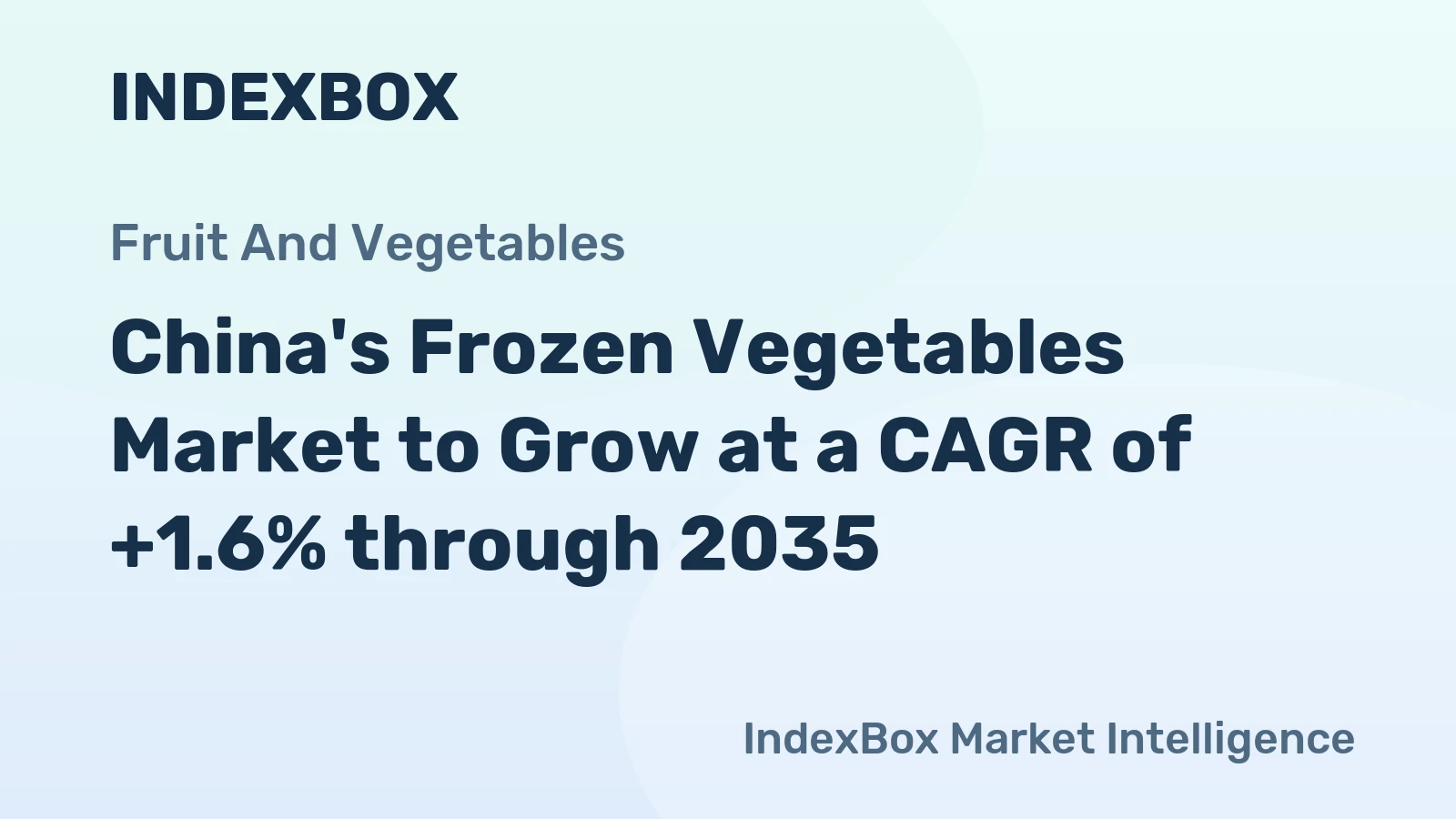 China's Frozen Vegetables Market to Grow at a CAGR of +1.6% through 2035