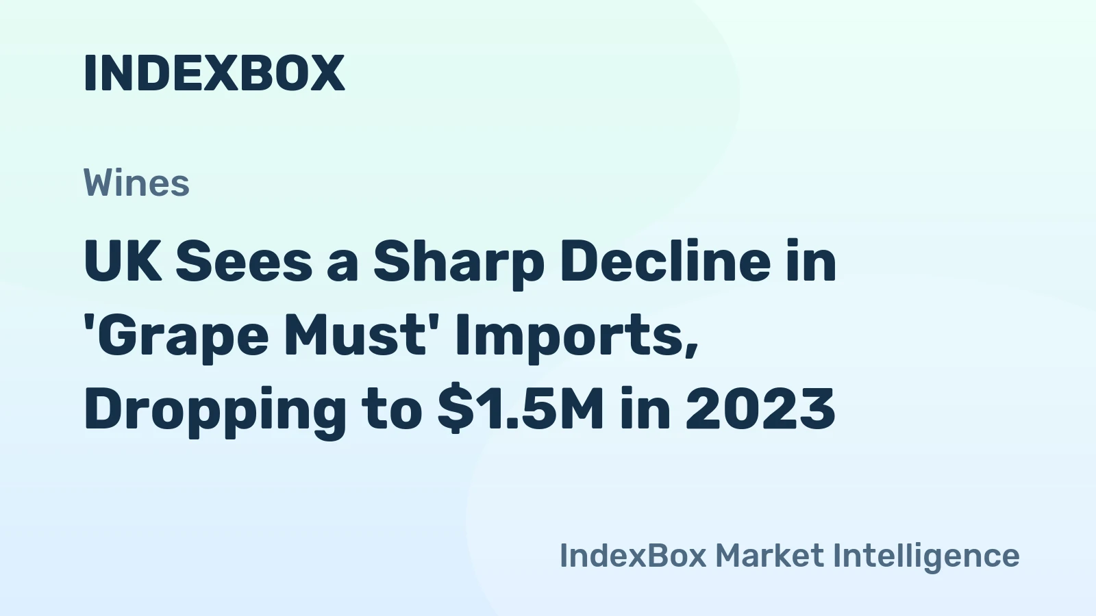 UK Sees a Sharp Decline in 'Grape Must' Imports, Dropping to $1.5M in 2023