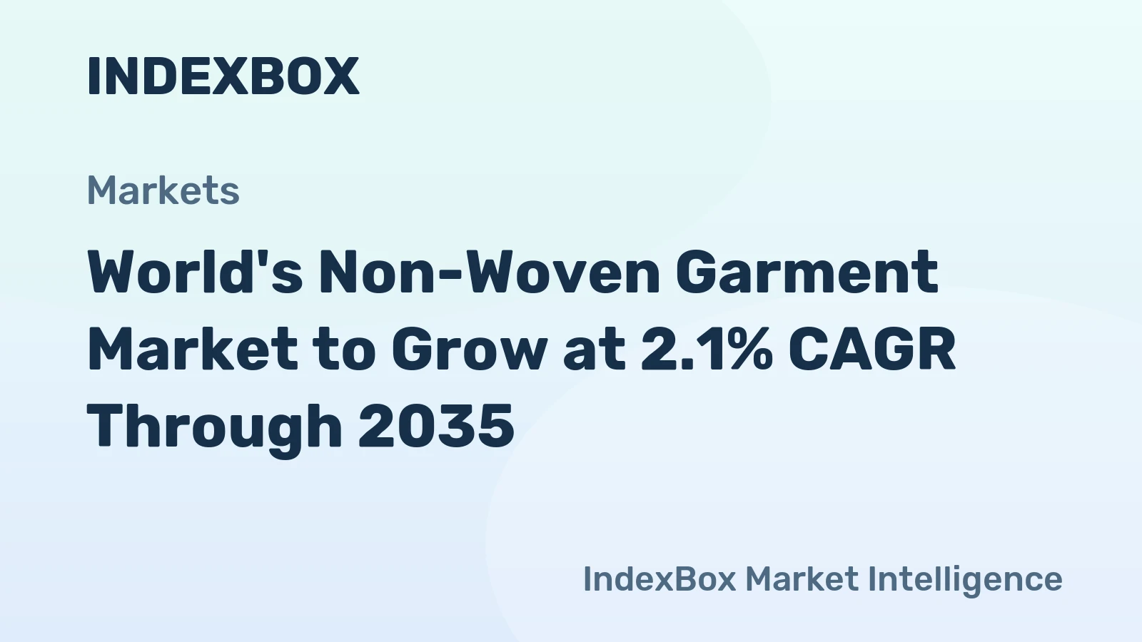 World's Non-Woven Garment Market to Grow at 2.1% CAGR Through 2035