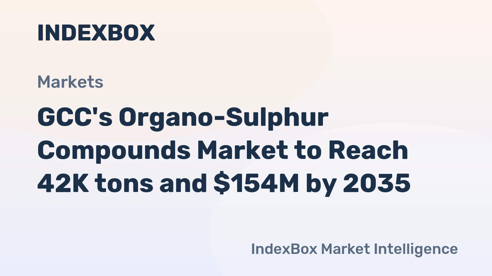 GCC's Organo-Sulphur Compounds Market to Reach 42K tons and $154M by 2035