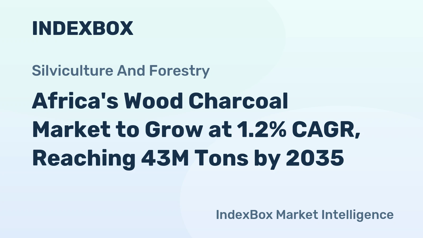 Africa's Wood Charcoal Market to Grow at 1.2% CAGR, Reaching 43M Tons by 2035
