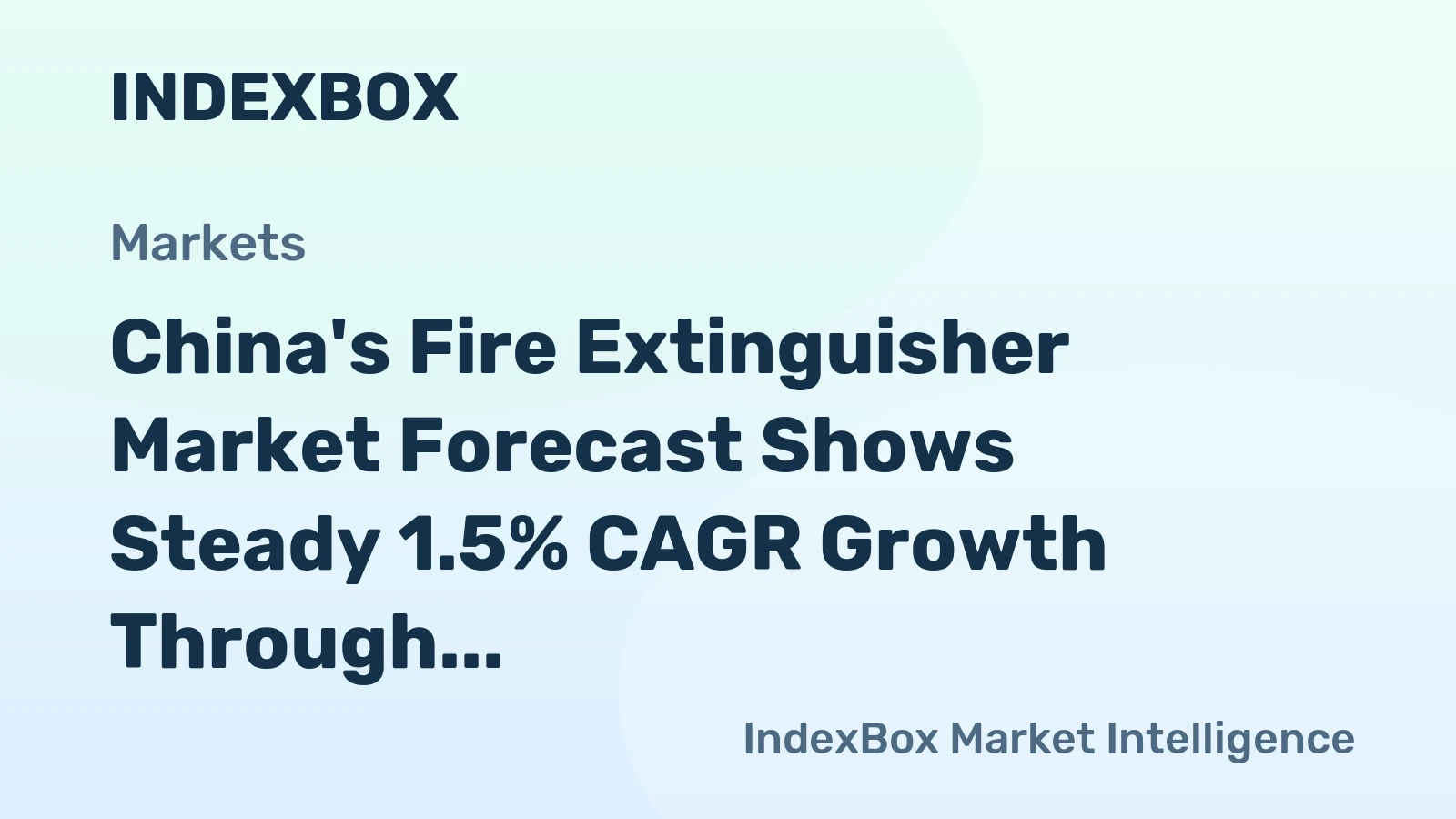 China's Fire Extinguisher Market Forecast Shows Steady 1.5% CAGR Growth Through 2035