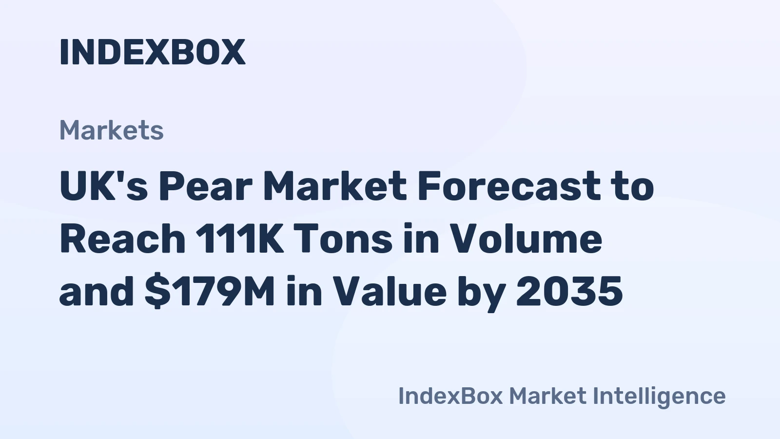 UK's Pear Market Forecast to Reach 111K Tons in Volume and $179M in Value by 2035