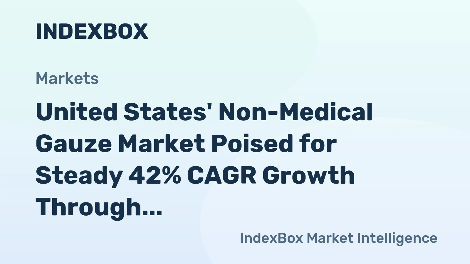 United States' Non-Medical Gauze Market Poised for Steady 42% CAGR Growth Through 2035