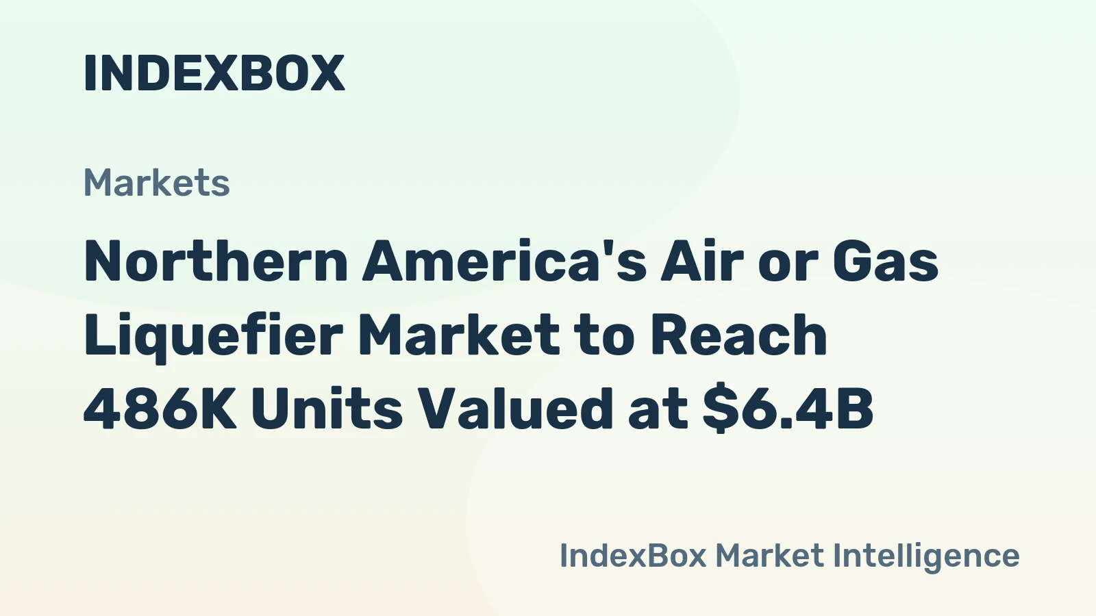 Northern America's Air or Gas Liquefier Market to Reach 486K Units Valued at $6.4B