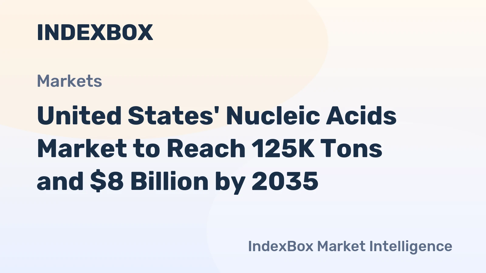 United States' Nucleic Acids Market to Reach 125K Tons and $8 Billion by 2035