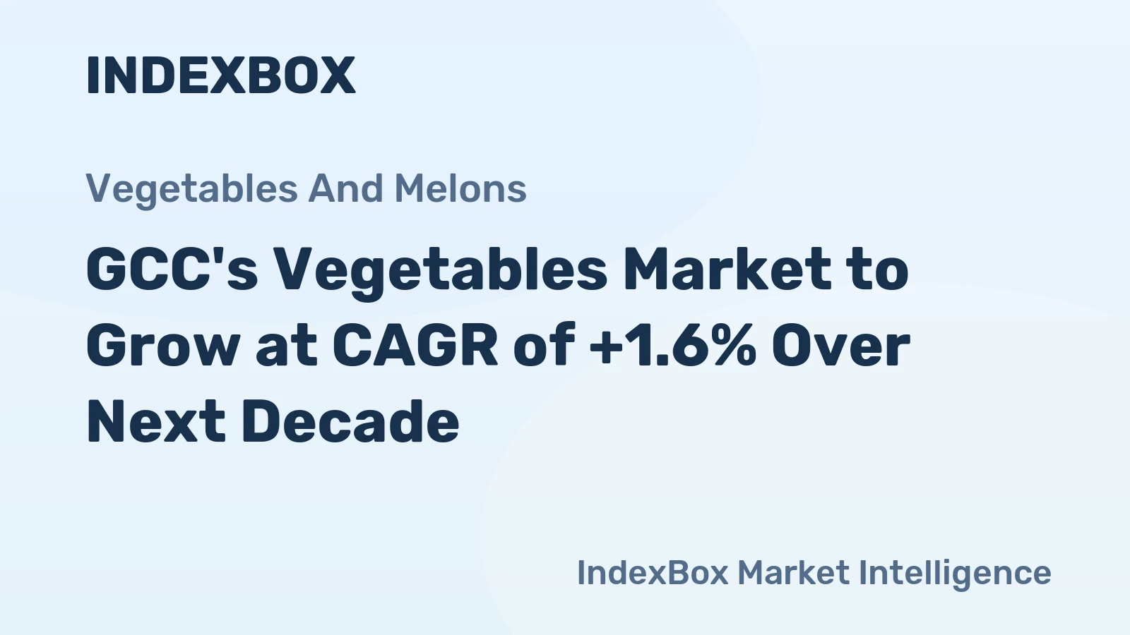 GCC's Vegetables Market to Grow at CAGR of +1.6% Over Next Decade