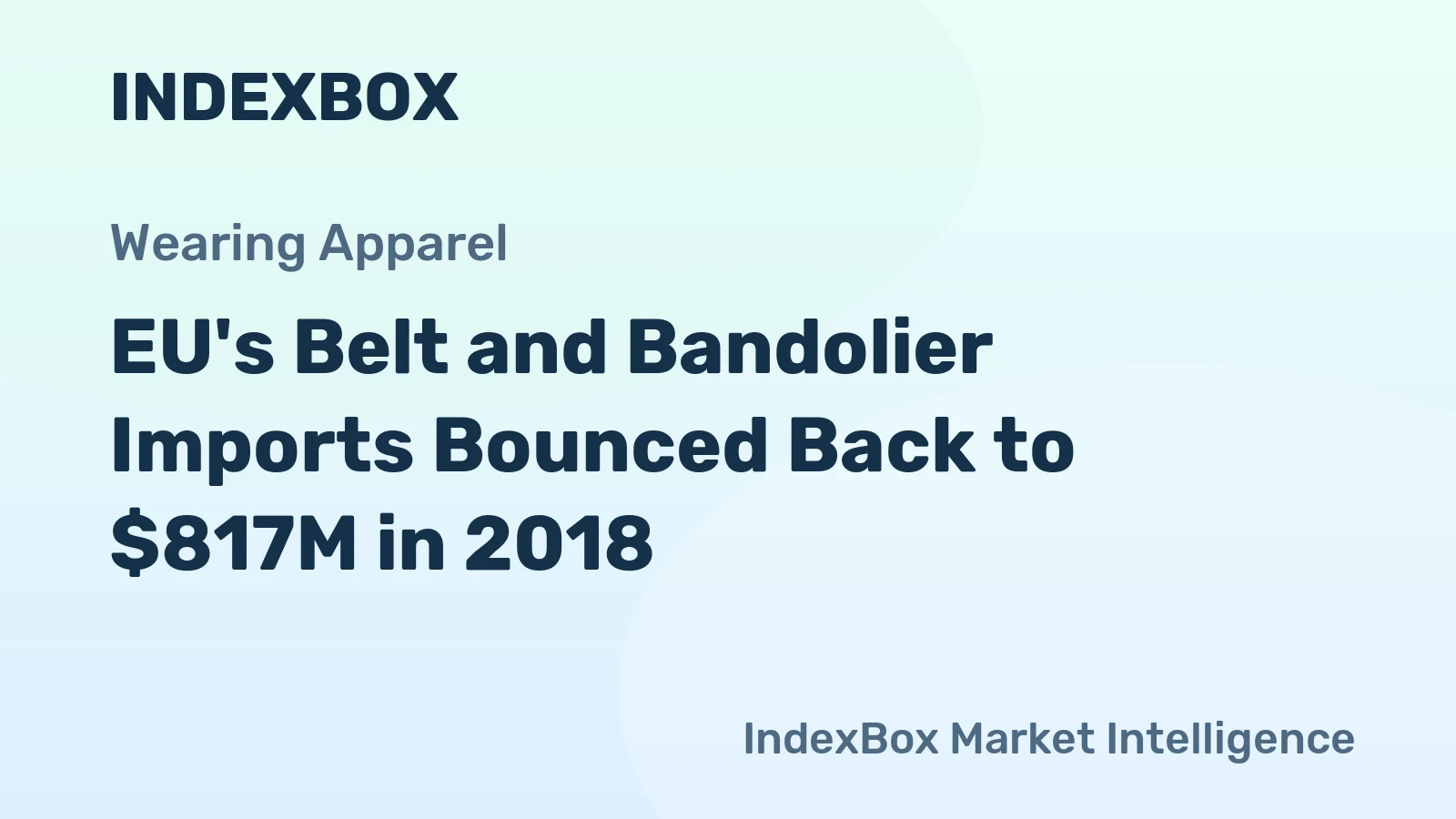 EU's Belt and Bandolier Imports Bounced Back to $817M in 2018