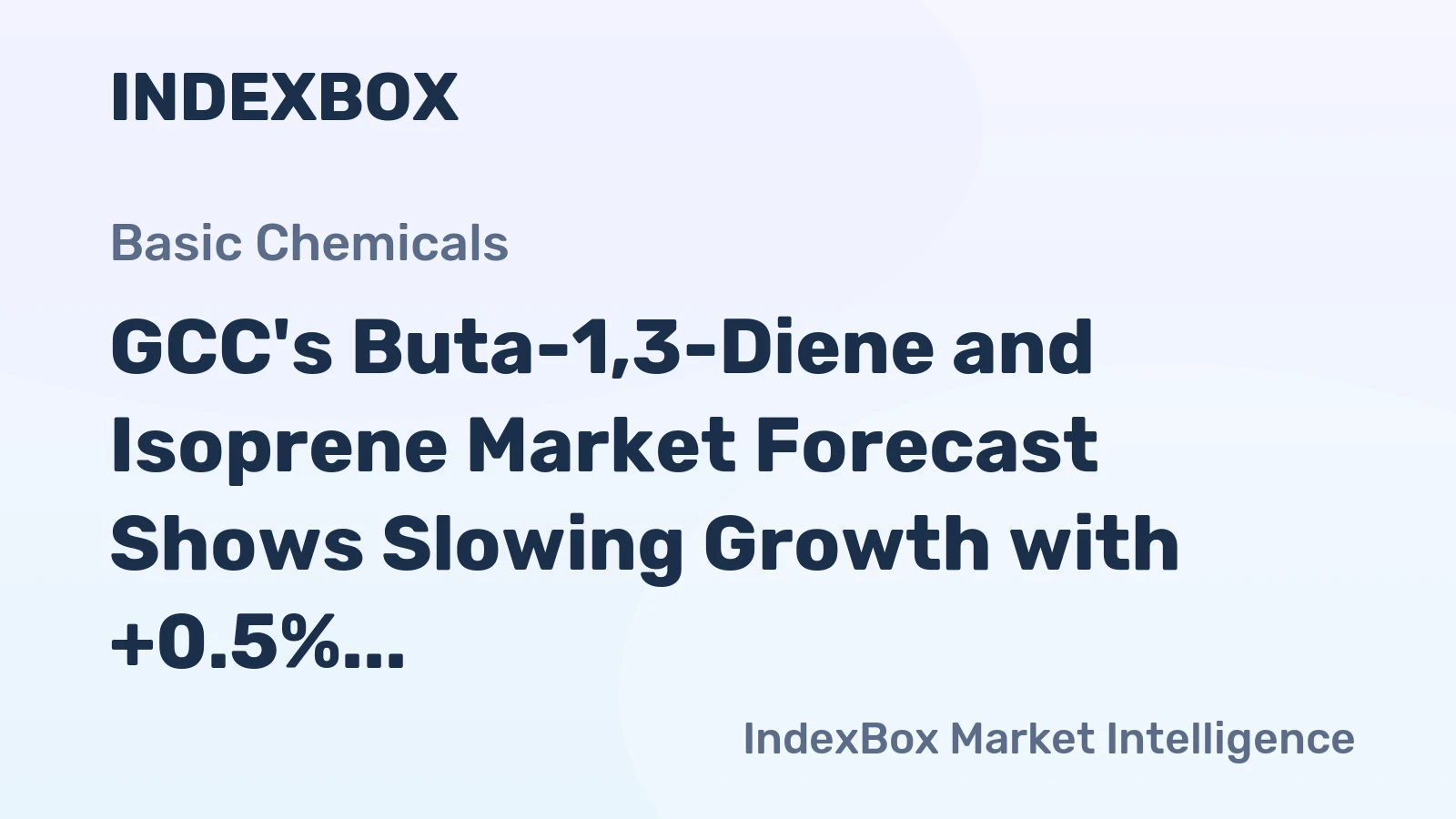 GCC's Buta-1,3-Diene and Isoprene Market Forecast Shows Slowing Growth with +0.5% Volume CAGR
