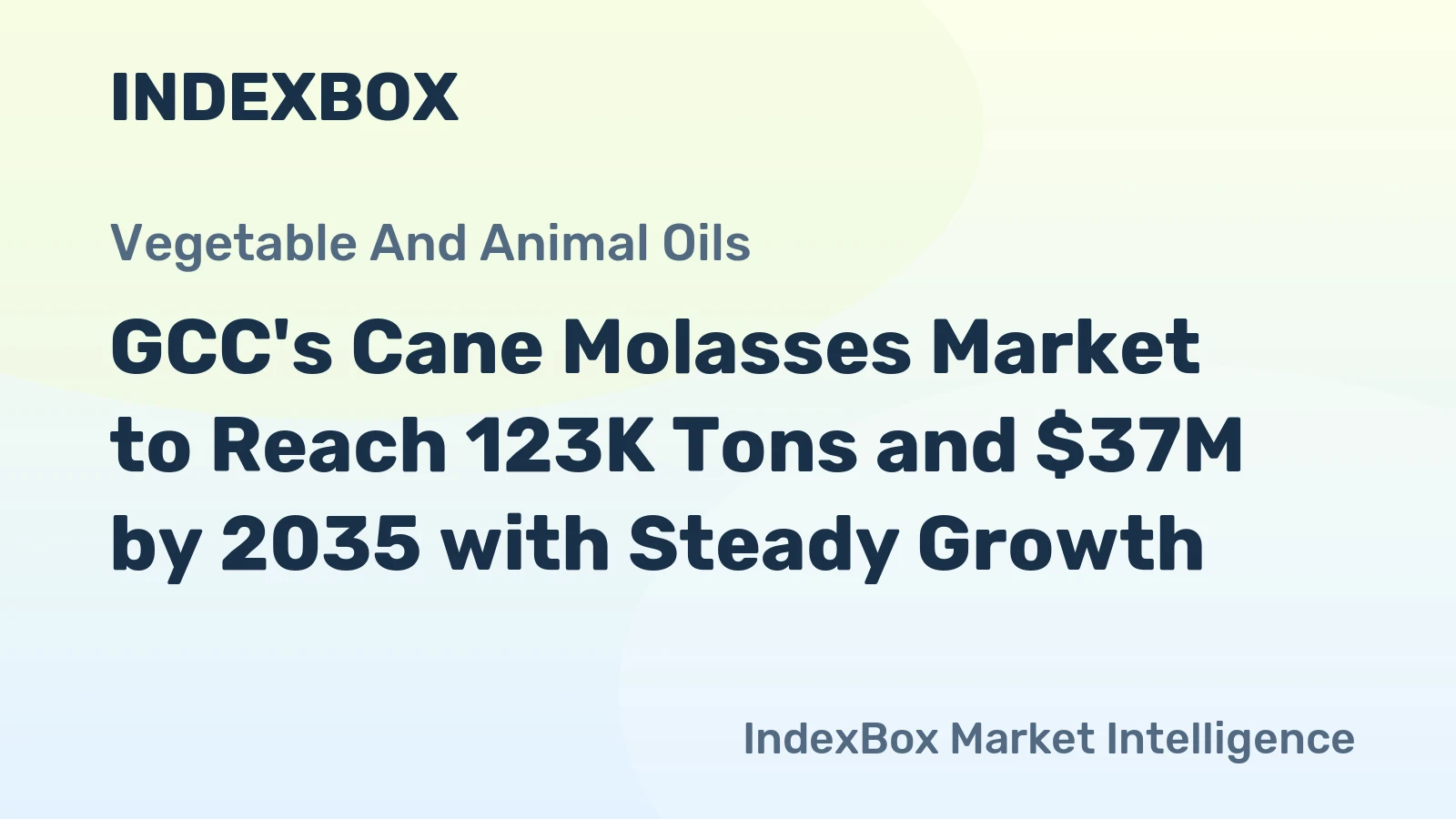 GCC's Cane Molasses Market to Reach 123K Tons and $37M by 2035 with Steady Growth