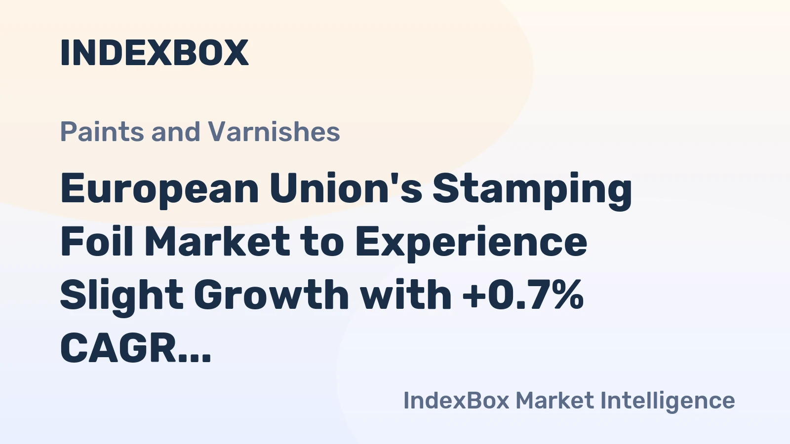European Union's Stamping Foil Market to Experience Slight Growth with +0.7% CAGR Over Next Decade