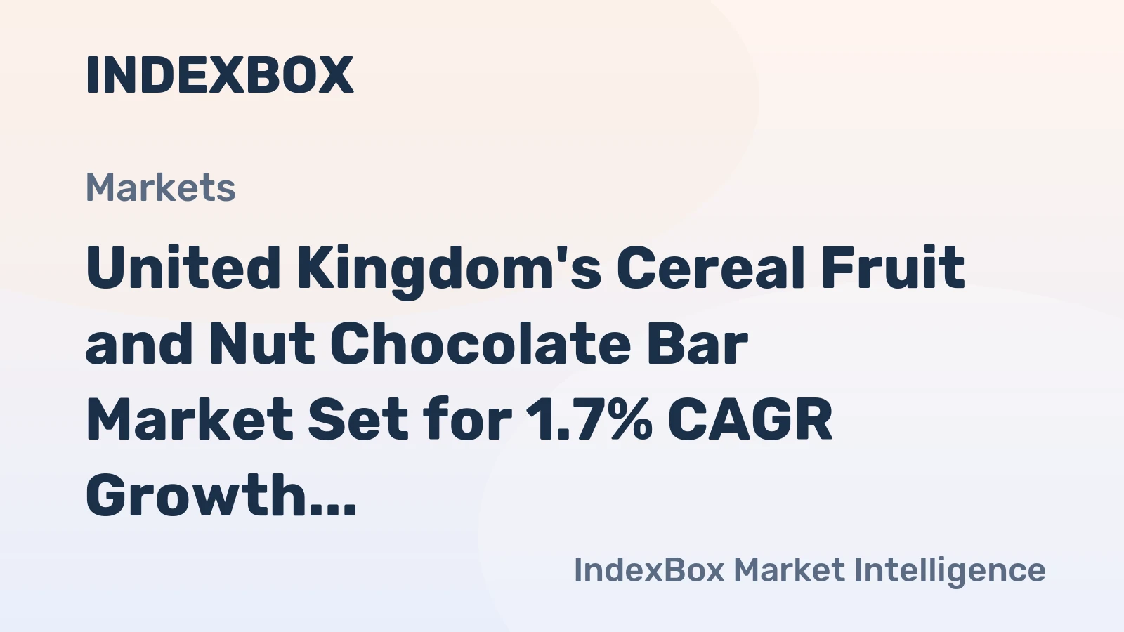 United Kingdom's Cereal Fruit and Nut Chocolate Bar Market Set for 1.7% CAGR Growth Through 2035