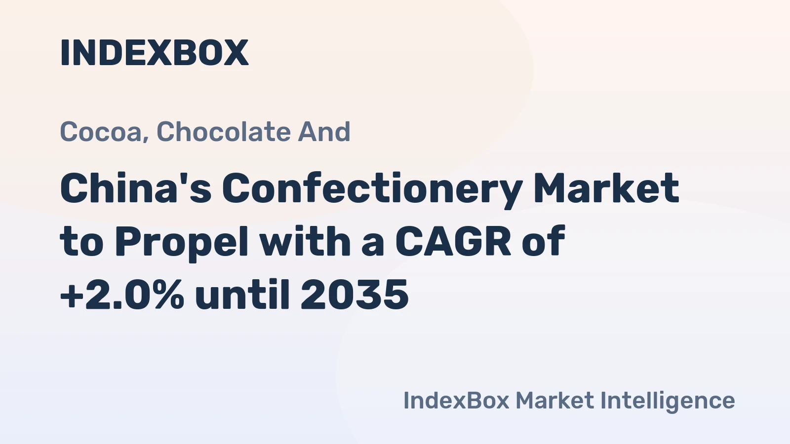 China's Confectionery Market to Propel with a CAGR of +2.0% until 2035
