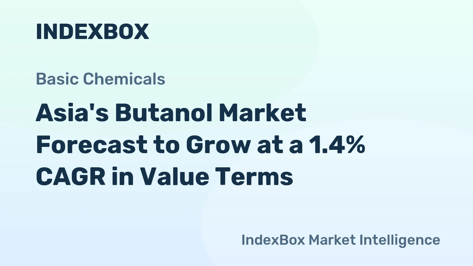 Asia's Butanol Market Forecast to Grow at a 1.4% CAGR in Value Terms