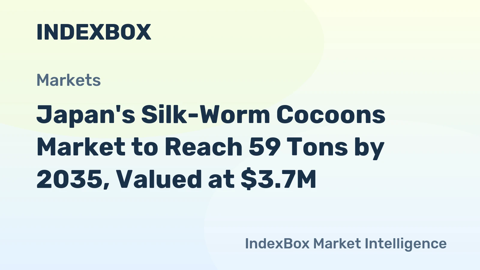 Japan's Silk-Worm Cocoons Market to Reach 59 Tons by 2035, Valued at $3.7M