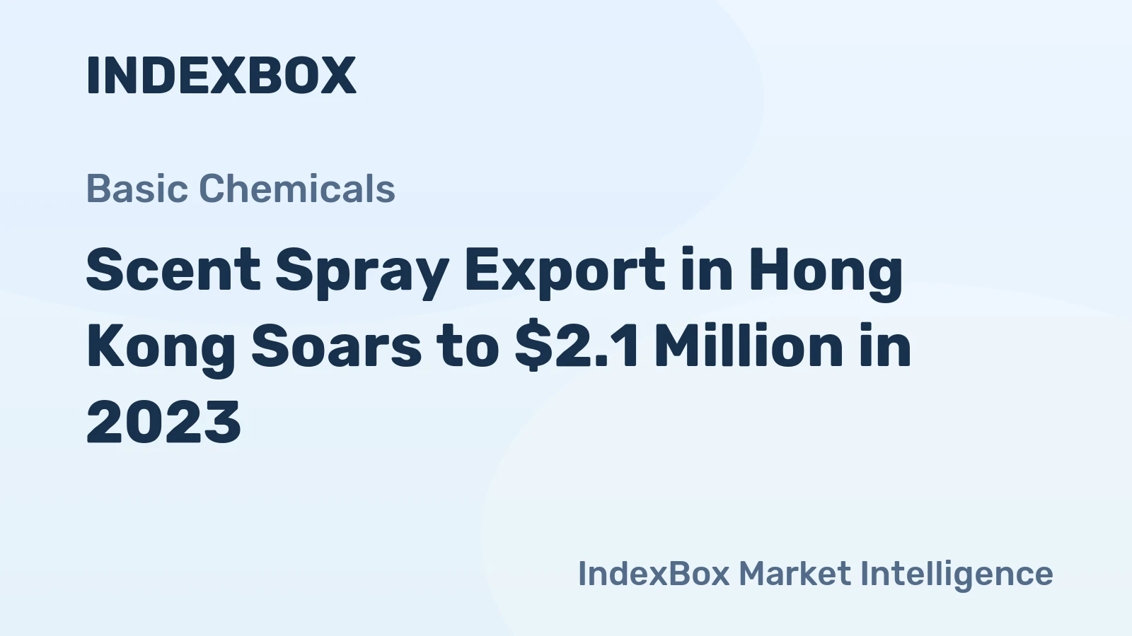 Scent Spray Export in Hong Kong Soars to $2.1 Million in 2023