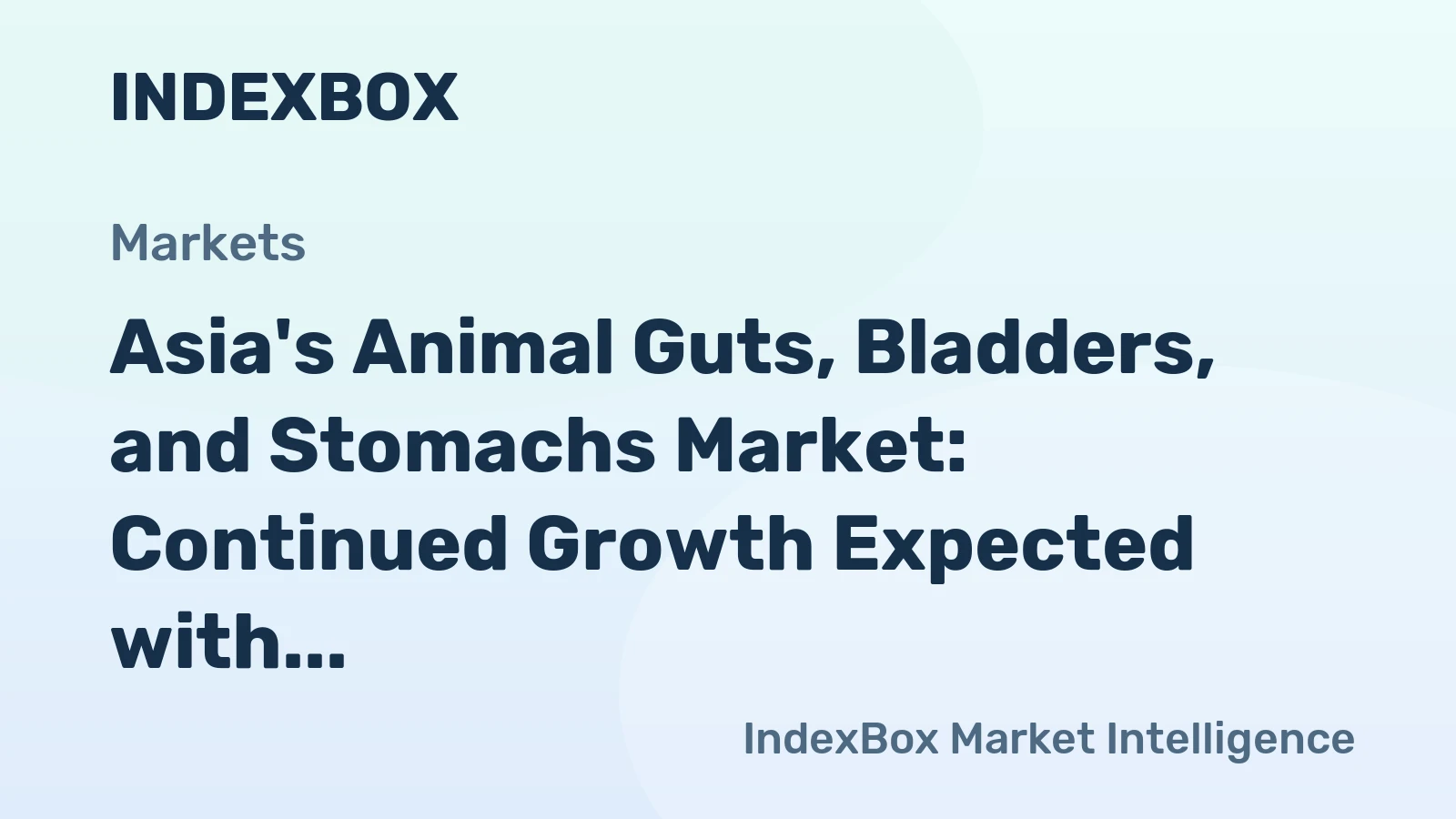 Asia's Animal Guts, Bladders, and Stomachs Market: Continued Growth Expected with Market Volume Reaching 4.3M Tons and Market Value of $36.6B by 2035