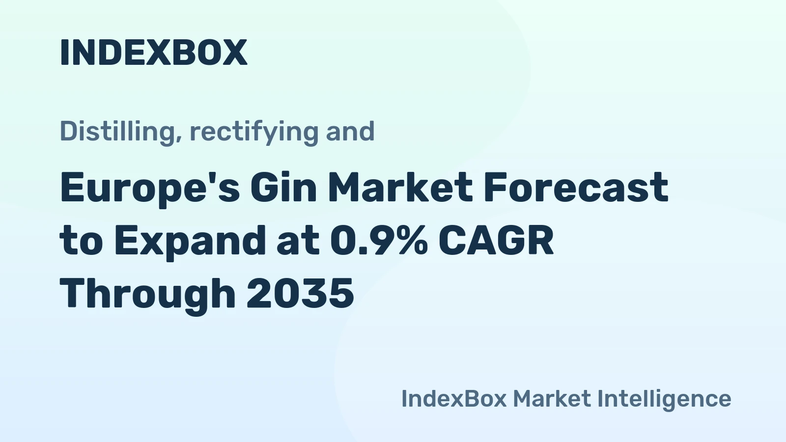 Europe's Gin Market Forecast to Expand at 0.9% CAGR Through 2035