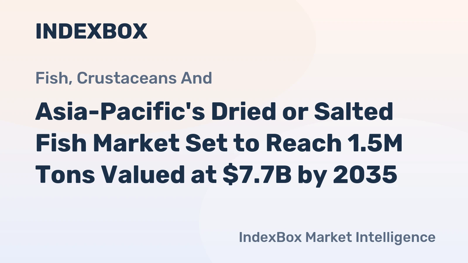 Asia-Pacific's Dried or Salted Fish Market Set to Reach 1.5M Tons Valued at $7.7B by 2035