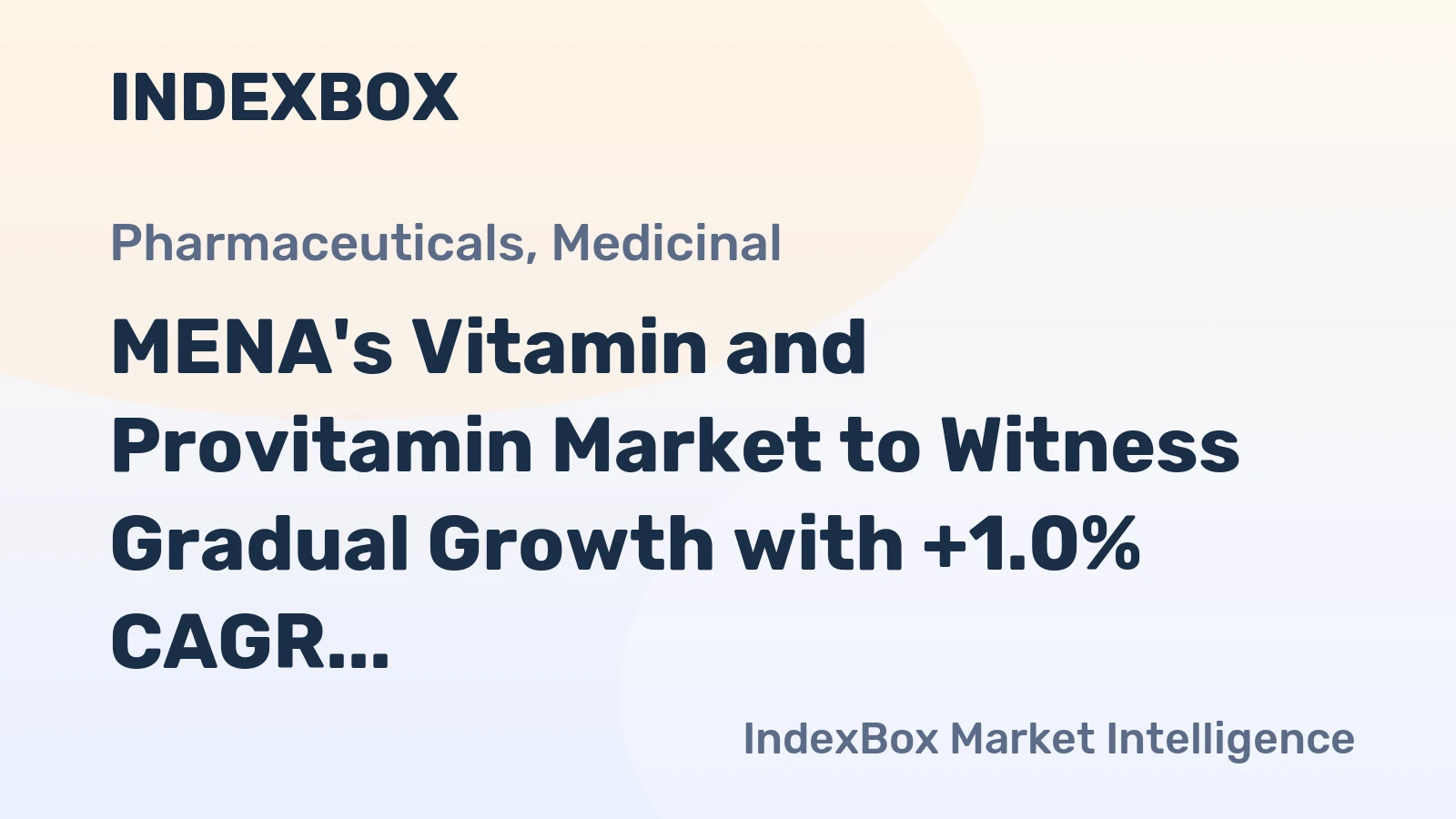 MENA's Vitamin and Provitamin Market to Witness Gradual Growth with +1.0% CAGR over the Next Decade